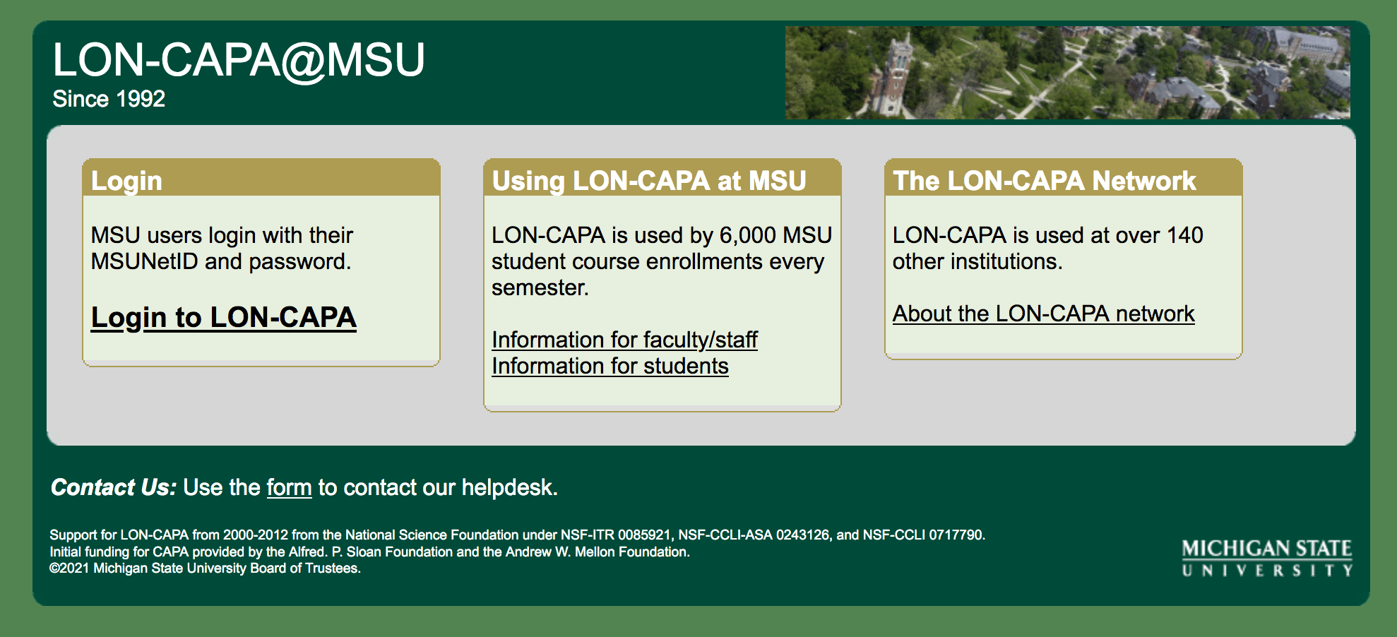 LON-CAPA at MSU LON-CAPA at MSU